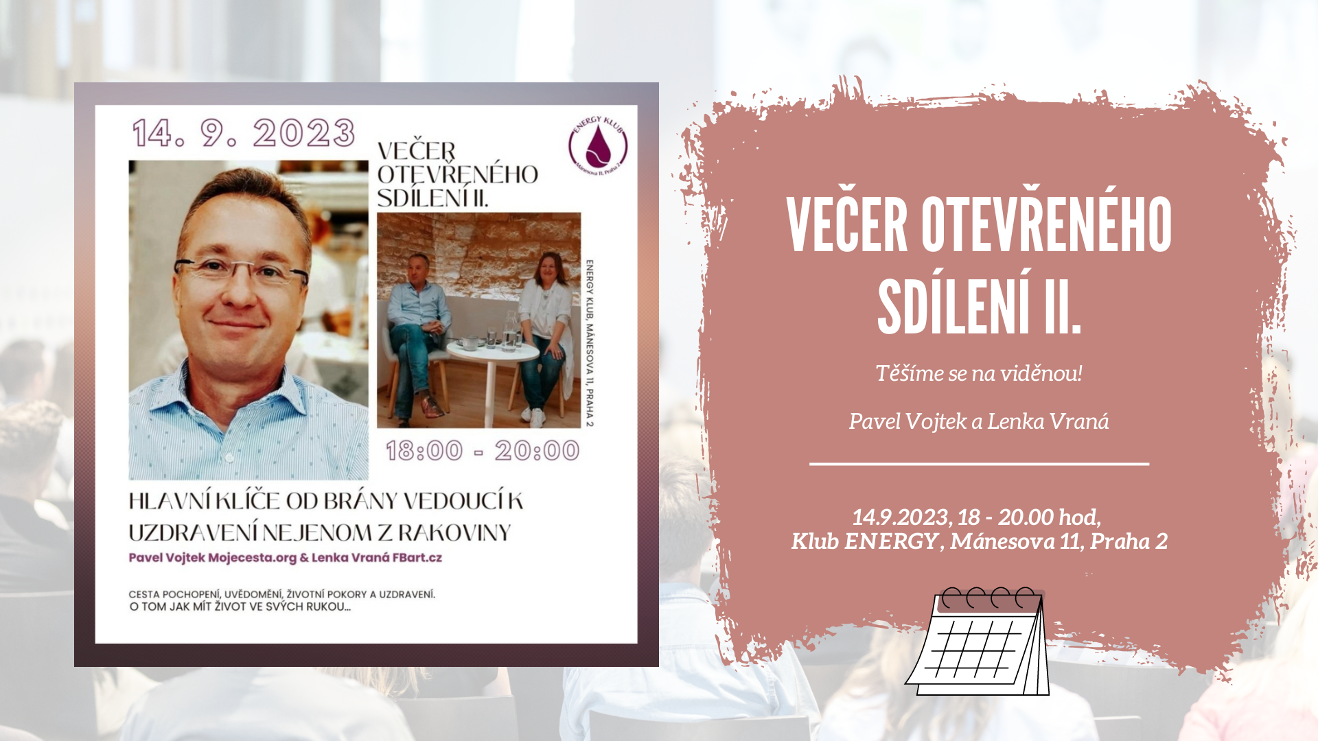 [Večer otevřeného sdílení II.] Přijděte s námi strávit příjemný večer do ambientních prostor ...